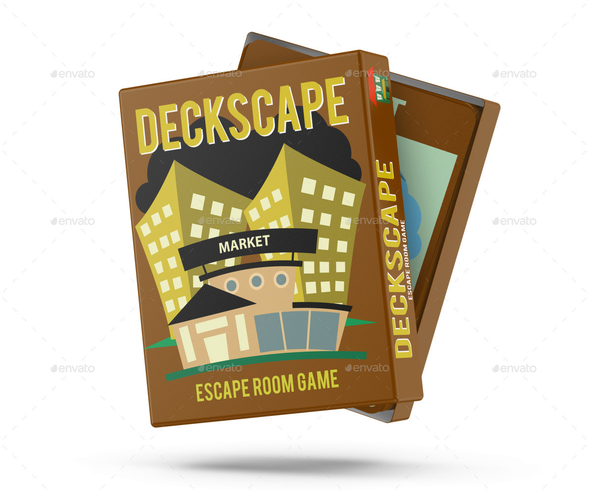 Escape Card Game Box Mockup, Graphics | GraphicRiver